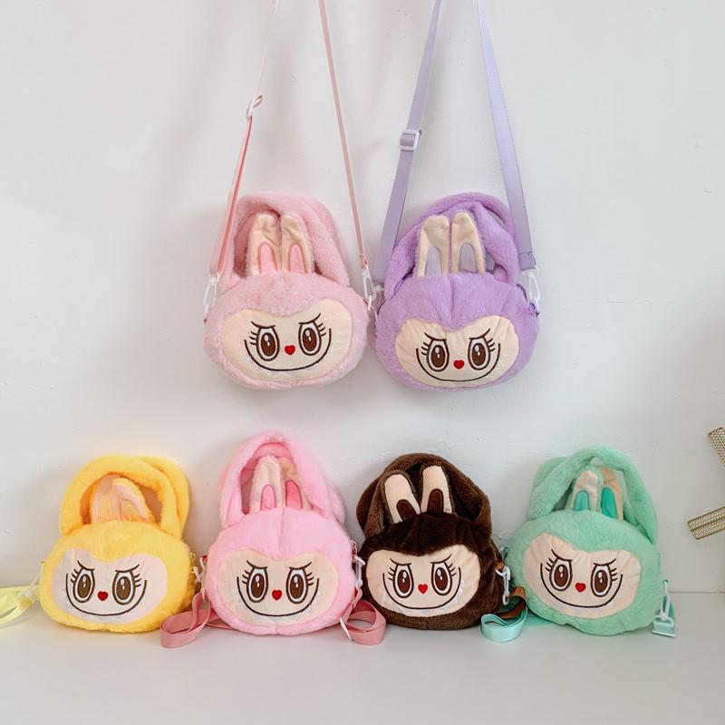 Labubu Kids Plush Crossbody Bag | Cute Mini Cartoon Shoulder Bag • Sof ...
