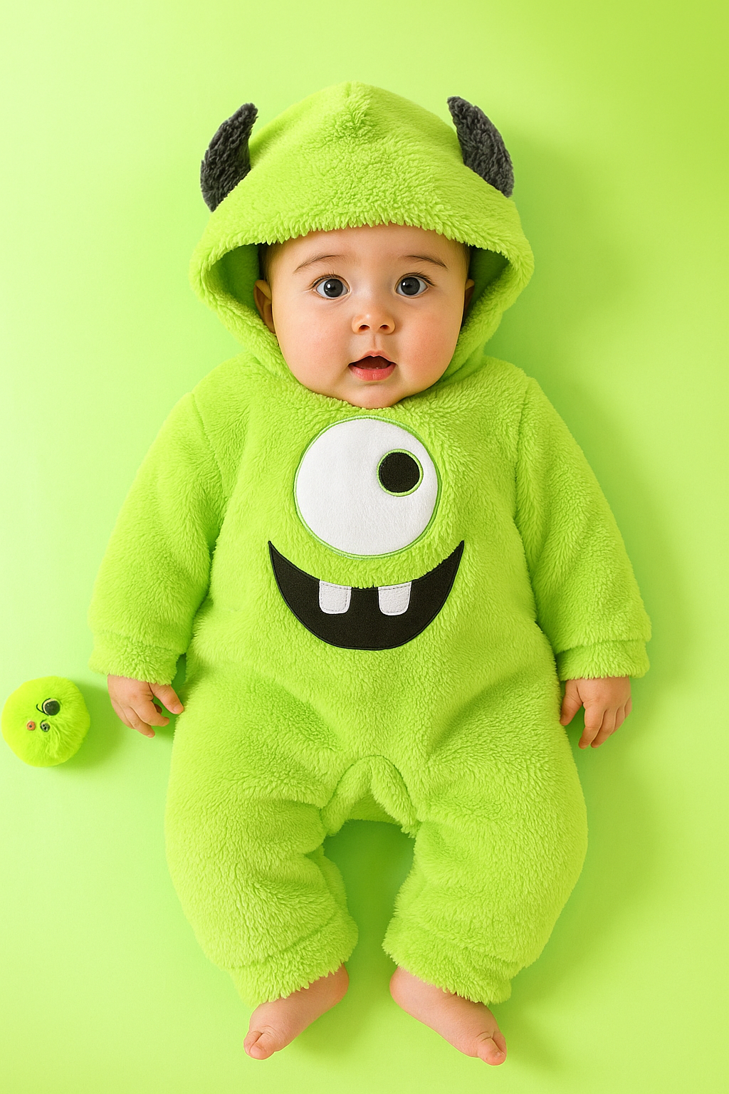 Baby Boy Monster INC Hooded Plush Jumpsuit (Age 6M-3 YRS) – Teeny Bumps